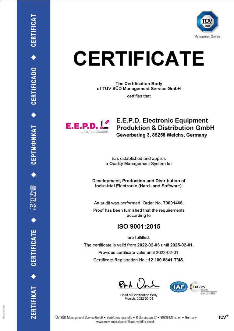 Quality management - Quality made in Germany. Since 1988.